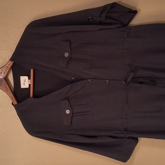 Beige by eci | Dresses | Black Shirt Dress Beige By Eci | Poshmark